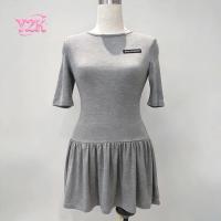 China Women's Boat Neck Drop Waist Half Sleeve Casual Mini Dress for sale