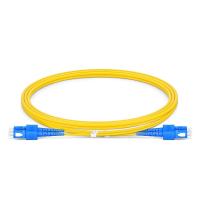 China 10m SC/UPC to SC/UPC Duplex 3.0mm OS2 Single Mode Fiber Optic Patch Cable with 0.4dB Max Insertion Loss for sale