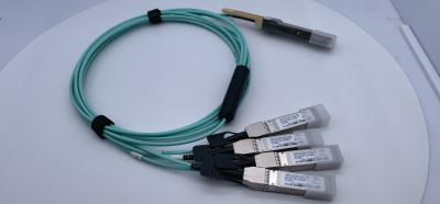 China Cisco QSFP-4X10G-AOC3M Compatible Breakout Active Optical Cable 40G QSFP+ to 4x10G SFP+ 3M with 40Gbps Data Rate and 7.5mm Bend Radius for sale