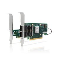 China New Mellanox MCX654106A-ECAT Connect-6 Dual-Port QSFP56 100GbE Wired Network Card Data Center PCIe Internal Server Stock for sale