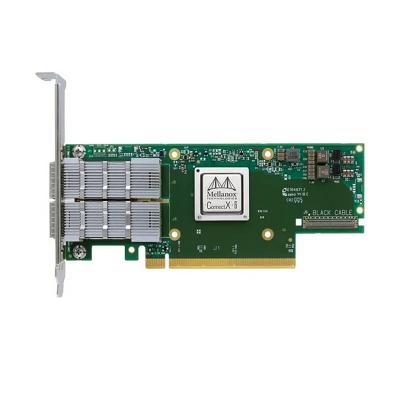 China Mellanox MCX654106A-ECAT Connect-6 Dual-Port QSFP56 100GbE Wired Network Card for Data Center Internal Server PCIe Stock for sale