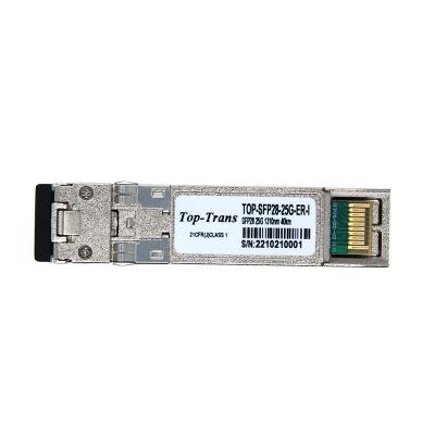 China 25G SFP28 Optical Module Dual LC 40KM SMF 25GBASE-ER for Cloud WAN Enterprise Networks for sale