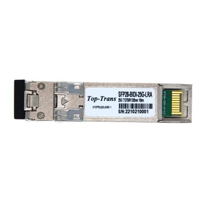 China 25G BIDI SFP28 Optical Transceiver for 5G Fronthaul - 20KM Single Fiber with 1270/1330nm Wavelength for sale
