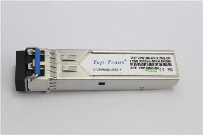 China 1.25G DWDM SFP Duplex LC SFP Optical Transceiver 80Km Hot Pluggable for sale