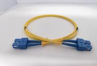 China LC UPC to LC UPC Duplex OS2 Single Mode Fiber Patch Cable 3.0mm PVC 1m with 0.36 dB/km Attenuation for sale