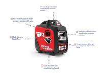 China 1.8kw Silent Mute Camping Gasoline Petrol Home Portable Generators Inverter Mini Generator for sale