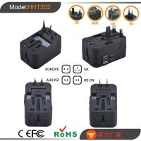 China Universal Travel Plug Socket with Multi-Function Conversion and 2 USB A Output Ports for sale