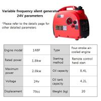 China Frequency Conversion 2KW Portable Inverter Gasoline Generator for Outdoor Emergencies for sale