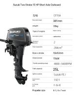 China Cylinders 1 Outboard Boat Motor 15HP 30HP 40HP 2 Stroke Outboard Motor for sale