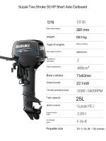 China Cylinders 1 Outboard Boat Motor 15HP 30HP 40HP 2 Stroke Outboard Motor for sale