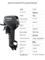 China Cylinders 1 Outboard Boat Motor 15HP 30HP 40HP 2 Stroke Outboard Motor for sale