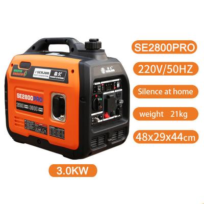 China 220V Rated Voltage 3.0KW Portable Gasoline Generator with Remote Start for sale
