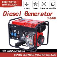 China Single-Phase 220V 380V Portable Power Generator 3/5.5/6.5/8/10KW 12V DC Electric Start for sale