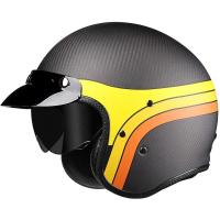 China 600T Carbon Fiber 3/4 Half Helmet for Grown Men M/L/XL/XXL Vintage Harley Motorcycle for sale