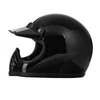 China Comfort Lining Full Helmet for Motorcycle MOTO-03 Fiberglass Vintage Double Certified for sale