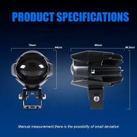 China Long-Lasting Motorcycle LED Spotlights with 50000H Service Life and Dual Light Functions for sale
