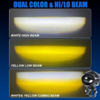 China Long-Lasting Motorcycle LED Spotlights with 50000H Service Life and Dual Light Functions for sale