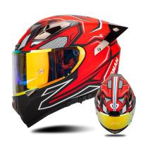China Motorcycle Motocross Motorbike Helmets OEM Style Double Lens Helmet for Men and Women for sale