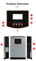 China 5500W MPPT Hybrid Solar Inverter 5KW 48V Off Grid Pure Sine Wave Inverter for sale