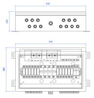 China 6 Strings Solar PV Combiner Box 1000VDC 6 input 1 output  Combination Lock Box for sale