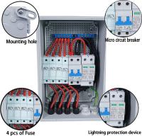 China 14 String 2 Out 1000VDC Solar PV Combiner Box 4 In 1 Out Waterproof IP65 Outdoor for sale