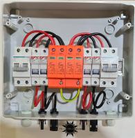 China 12 In 2 Out 500VDC Solar PV Combiner Box 1kW to 10kW with Lightning Surge Protection for sale