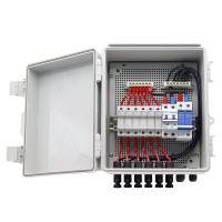 China 28 in 2 Out DC Solar Combiner Junction Box 500VAC for Photovoltaic Array Protection for sale