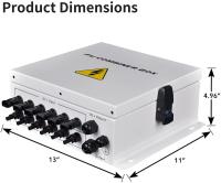China Longmax PV Combiner Box 4 In 1 Out 500VDC Solar Combiner for Wiring Blocks for sale