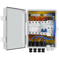 China Longmax PV Combiner Box 4 In 1 Out 500VDC Solar Combiner for Wiring Blocks for sale