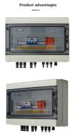 China DC 1000V 2IN 1OUT 20kA Plastic Shell PV Combiner Box for Solar System for sale
