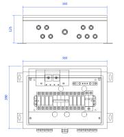 China Grandglow PV Combiner Box 1000VDC 1500VDC 3 In 1 Out 4 In 2 Out Solar DC Combiner for sale