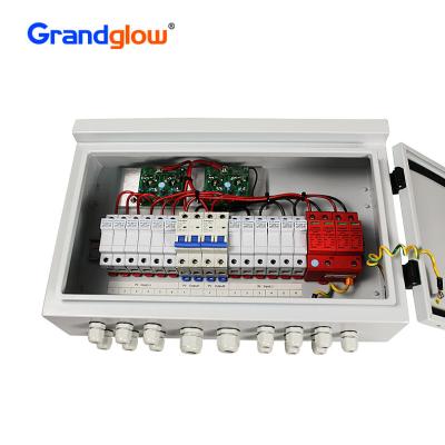 China PV DC Combiner Box 1000V 15A 6 String Surge Protection for Solar Power System for sale