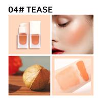 China 6 Color Face Blush Palette Waterproof Single Cute Pink Liquid Blush Palette for sale