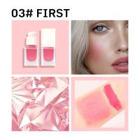 China 6 Color Face Blush Palette Waterproof Single Cute Pink Liquid Blush Palette for sale