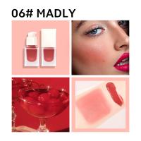 China 6 Color Face Blush Palette Waterproof Single Cute Pink Liquid Blush Palette for sale