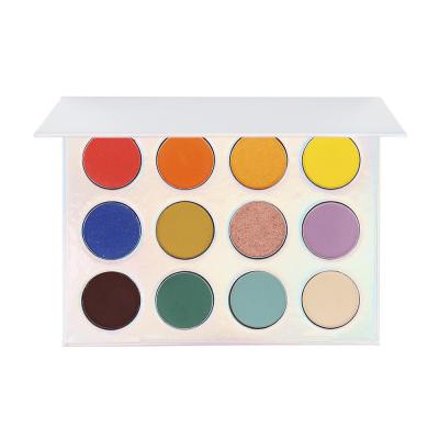 China Long Lasting Glitter Eyeshadow Waterproof 12 Shade Eyeshadow Palette for sale