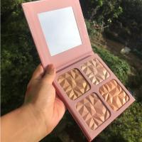 China Private Label Glow Makeup Highlighter Palette , Baked Highlighter Powder for sale