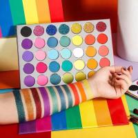 China Rainbow Eye Makeup Eyeshadow Waterproof Customized Logo For Daily Life for sale