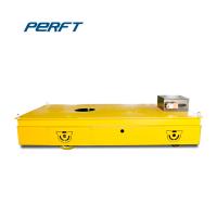 China Rubber Wheel Battery Power Material Handling Rail Transfer Cart Flat Trolley for sale