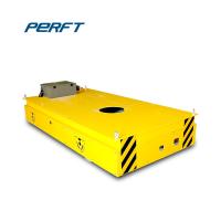 China Rubber Wheel Battery Power Material Handling Rail Transfer Cart Flat Trolley for sale