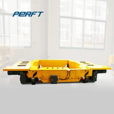 China Heavy Loads Cargo Busbar Powered Transfer Cart Platform Trolley for sale