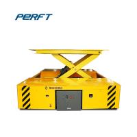 China Electric Battery Powered Motorized Transfer Trolley With Lifting Table For Coils for sale