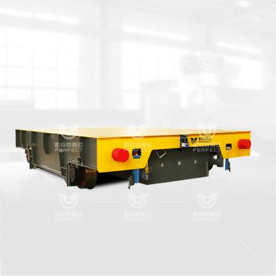 China DC Motor Operation Track Material Workshop Low Flatbed Battery Cart for sale