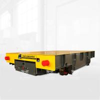 China DC Motor Operation Track Material Workshop Low Flatbed Battery Cart for sale