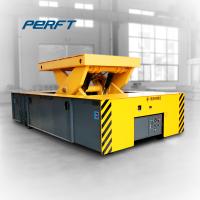 China 40T Heavy Load PU Wheel Slab Transfer Carts Motorized for sale