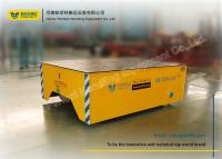 China Foundry Plant Material Handling Trolley / Motorized Rail Cart On Epoxy Flooring for sale