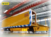 China Metal Coil Transfer Trolley / Motorized Rail Cart With Steel Pipe Handling for sale