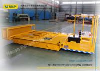 China Metal Coil Transfer Trolley / Motorized Rail Cart With Steel Pipe Handling for sale