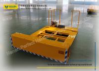 China Metal Coil Transfer Trolley / Motorized Rail Cart With Steel Pipe Handling for sale