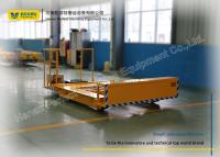 China Metal Coil Transfer Trolley / Motorized Rail Cart With Steel Pipe Handling for sale